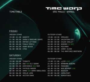Time Warp Brasil divulga timetable e mapa completo do evento